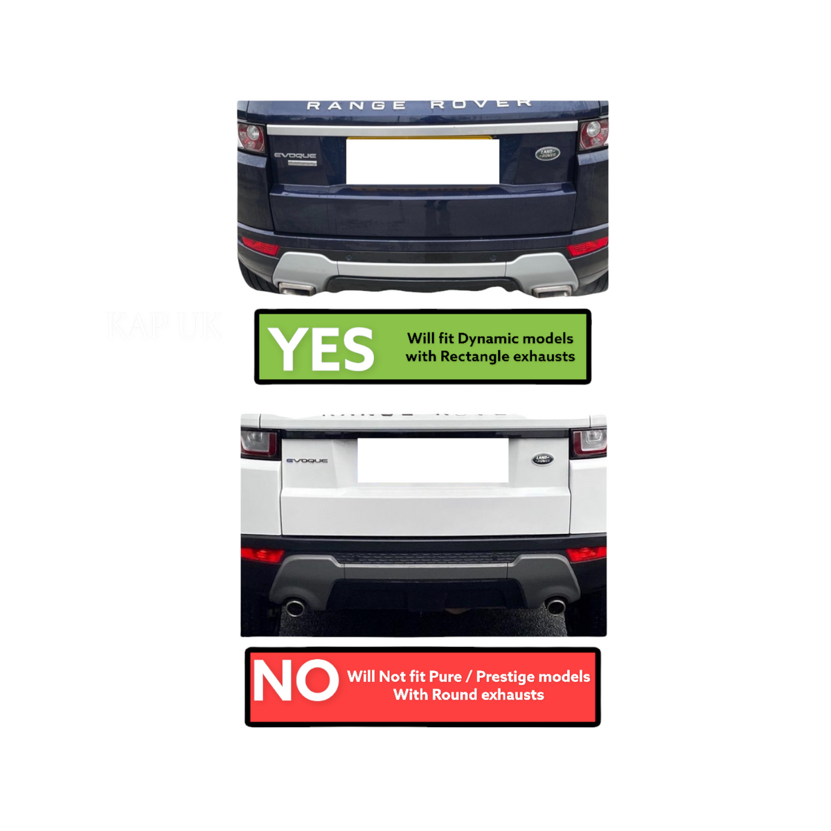 Range Rover Evoque 2011-18 Gloss Black Rear Bumper Tow Eye Kit Inc Bla ...